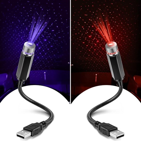 Other | 2 Pack Usb Star Car Roof Lights Portable Adjustable Mini Led ...